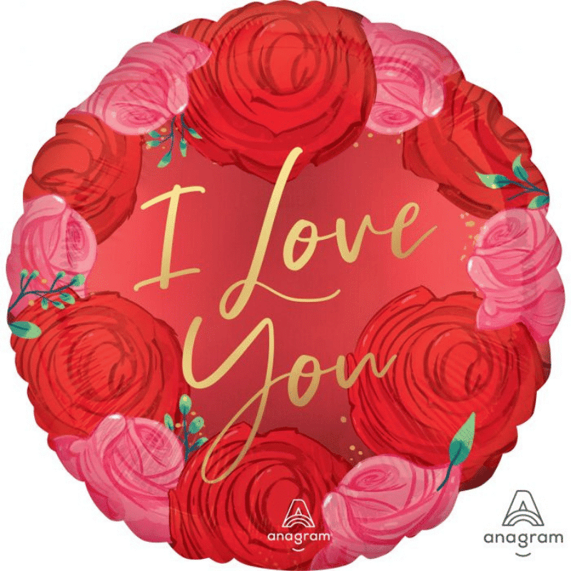 Folioilmapallo ruusut I Love You 45 cm | Muovi ja Lelu